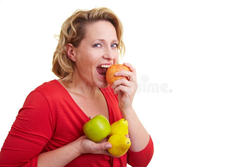 Woman eating fruits stock image. Image of delicious, appetite - 12501479