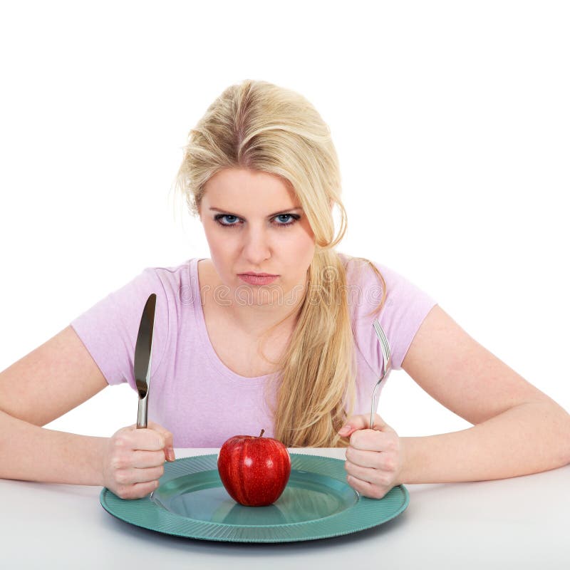 Woman eating a juicy apple stock photo. Image of gorgeous - 39661712