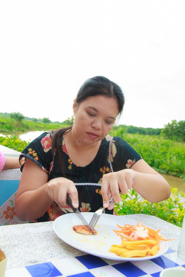 712 Woman Eating Beef Steak Stock Photos - Free & Royalty-Free Stock ...