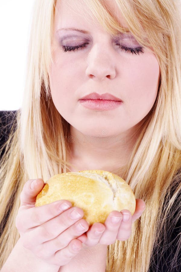 Woman Eating a Sweet Biscuits Stock Photo - Image of comfort, hands ...
