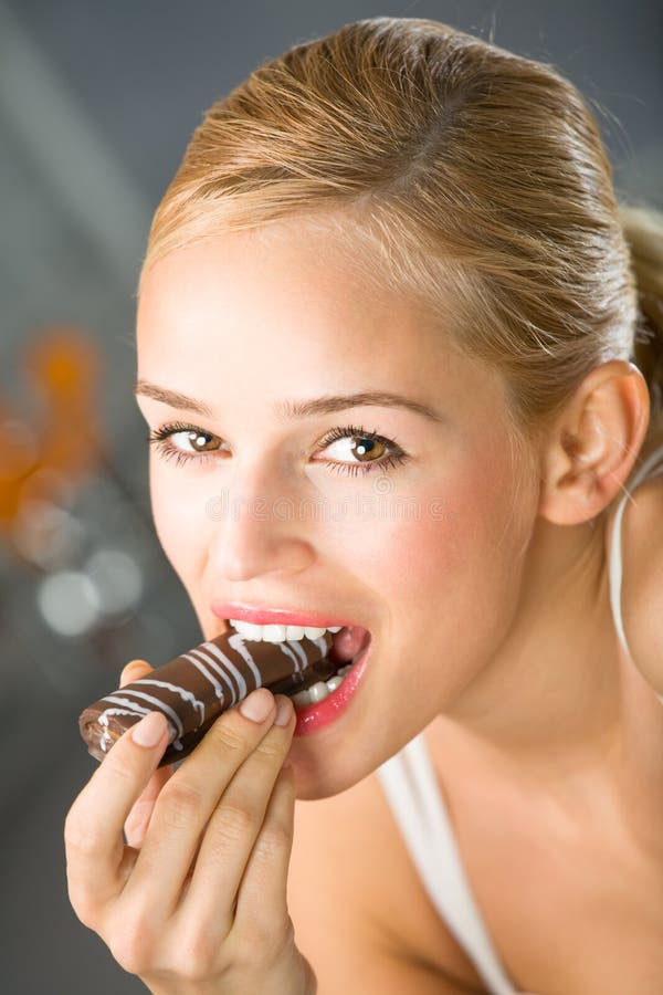 Look at my teeth stock image. Image of brunette, bodied - 1517245