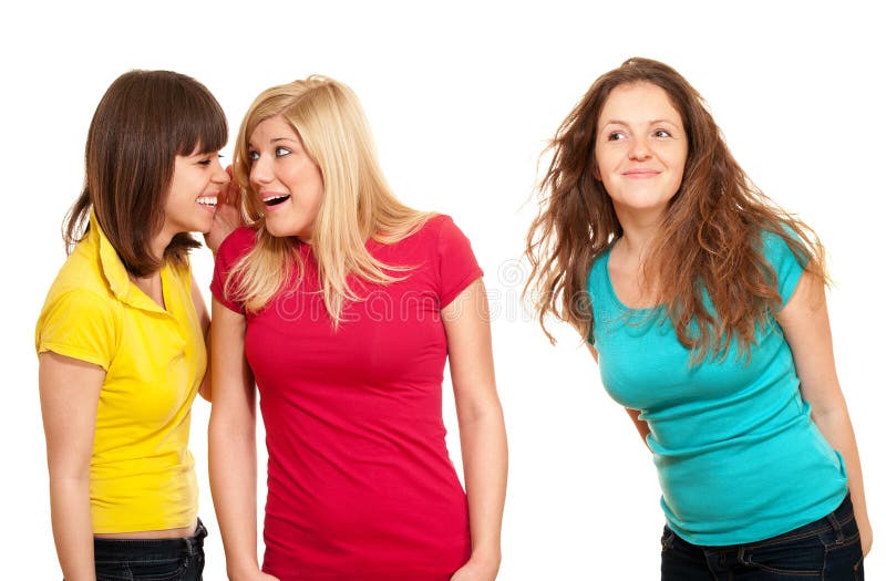 Woman eavesdrops gossip stock image. Image of isolated - 23075185