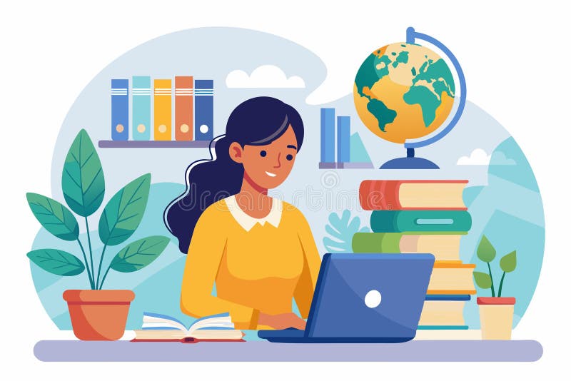 Reading Computer Books Stock Illustrations – 5,246 Reading Computer ...