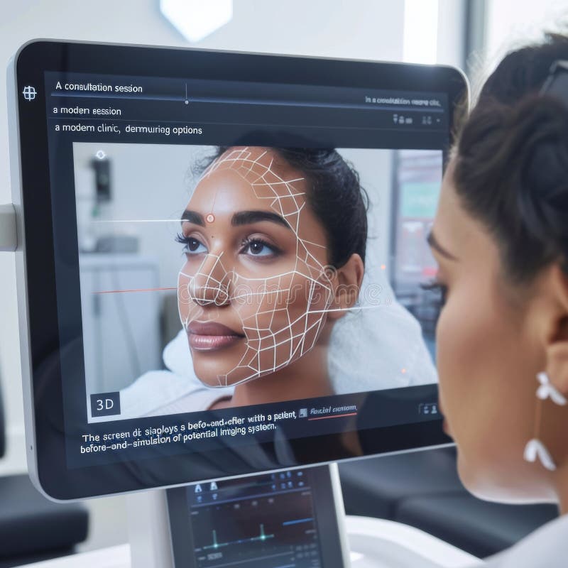 Interactive 3D Facial Mapping Stock Illustration - Illustration of ...