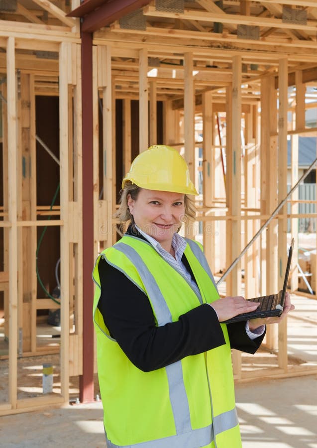 Woman engineer stock image. Image of caucasian, plan - 26964563