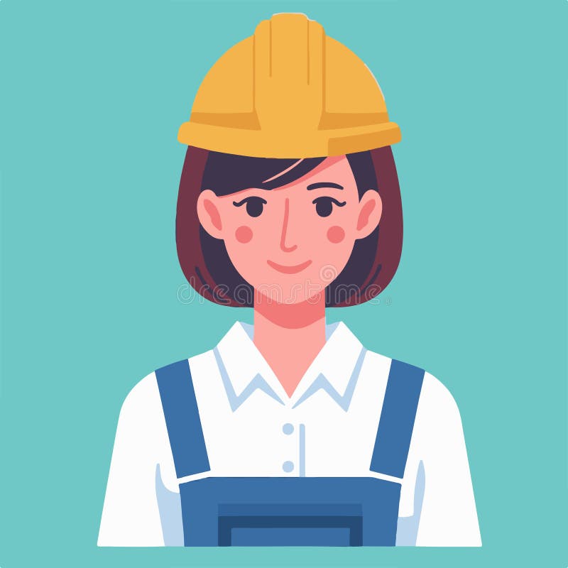 Her Tools, Her World: a Female Construction Worker Stock Vector ...