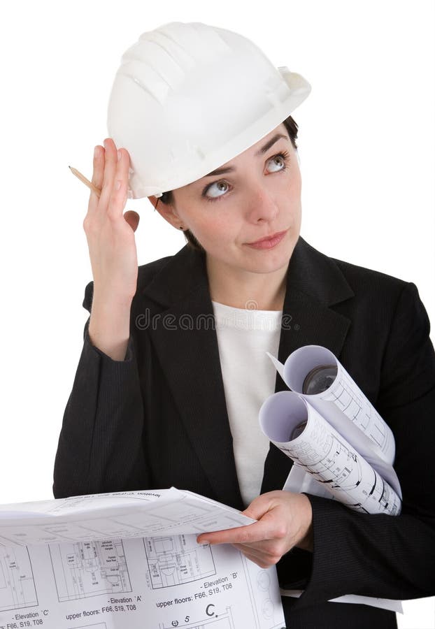 Woman engineer. stock photo. Image of hand, building, safety - 7194714