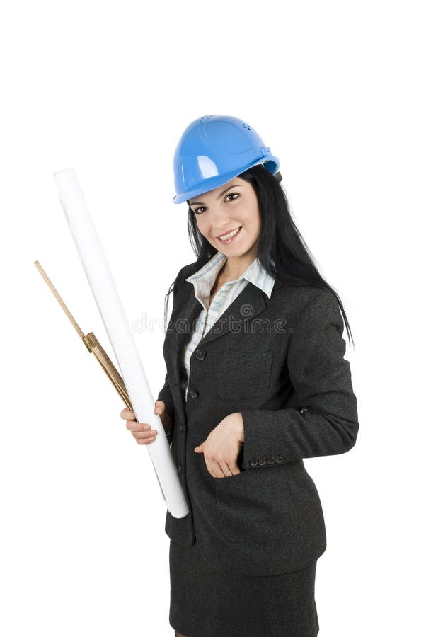 Woman engineer stock image. Image of hardhat, environment - 7892821