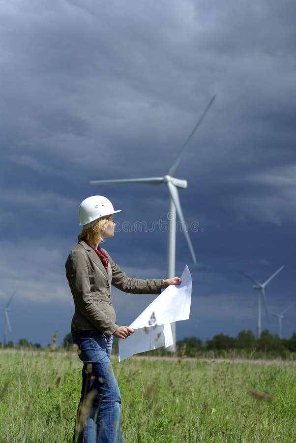 Woman Engineer, Equipment, Cables and Piping Stock Image - Image of ...