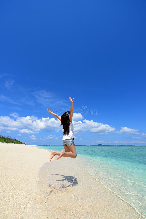Woman enjoy the sun. stock image. Image of charming, happy - 59349479