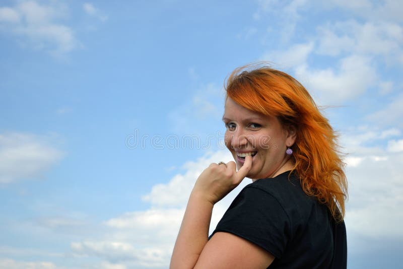 Woman enjoying life stock photo. Image of earrings, natural - 25826466