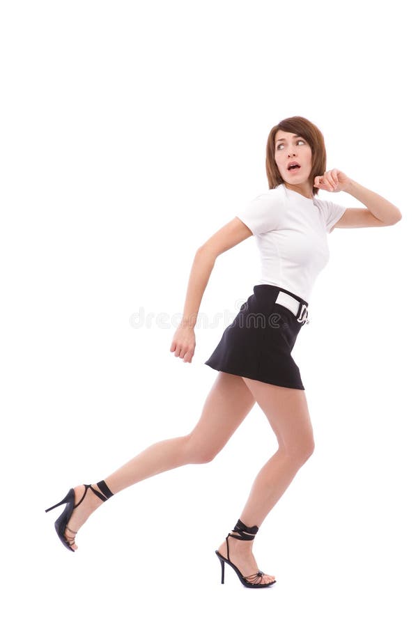 Woman escaping stock photo. Image of person, erotic, woman - 4218180