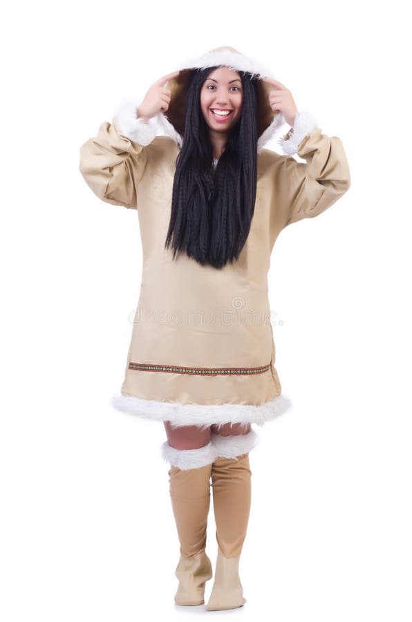 Woman eskimo isolated stock image. Image of beautiful - 42586629