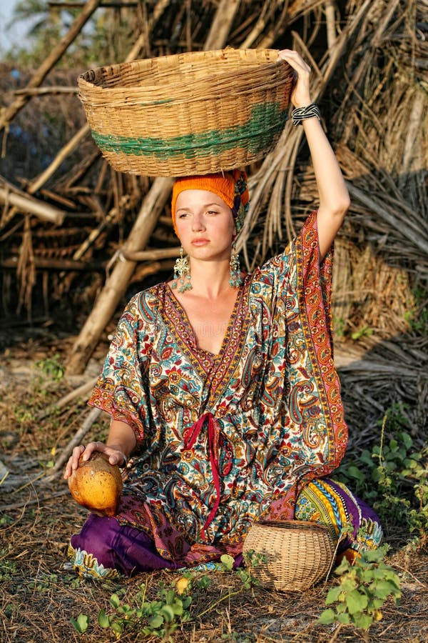 Woman in a exotic clothes stock photo. Image of beauty - 6970296