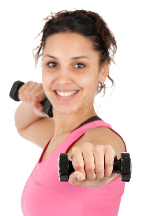 Woman exercising stock photo. Image of grinning, muscle - 13204174
