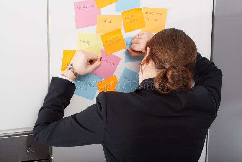 Woman is Exhausted of Too Much daily Tasks Stock Image - Image of ...