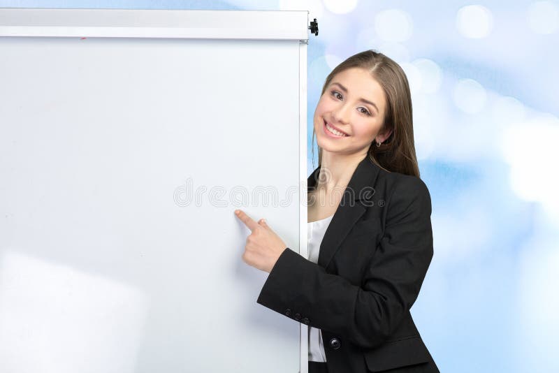 Woman Explain at the Whiteboard Stock Photo - Image of board, beautiful ...