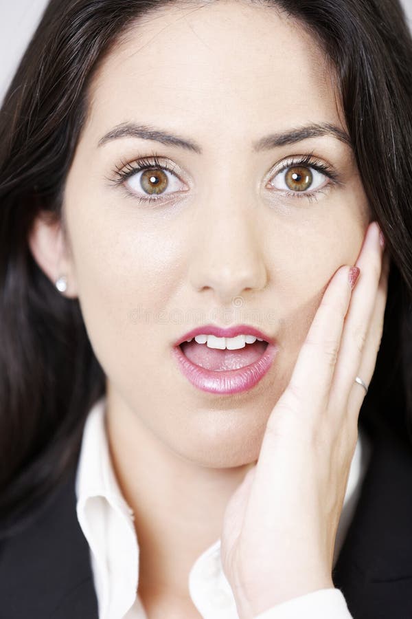 Woman expressing shock stock photo. Image of cheerful - 39425364