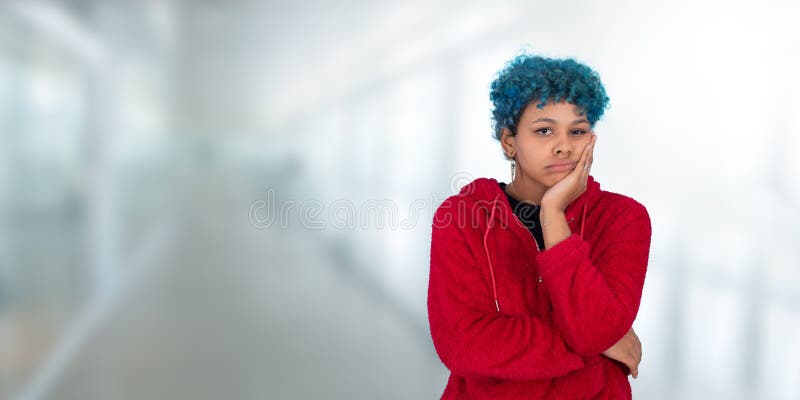 Woman with Expression of Boredom or Apathy Stock Photo - Image of ...
