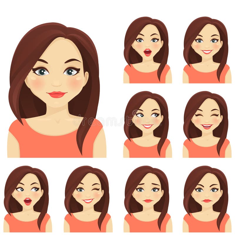 Cartoon Woman Face Stock Illustrations – 303,970 Cartoon Woman Face ...