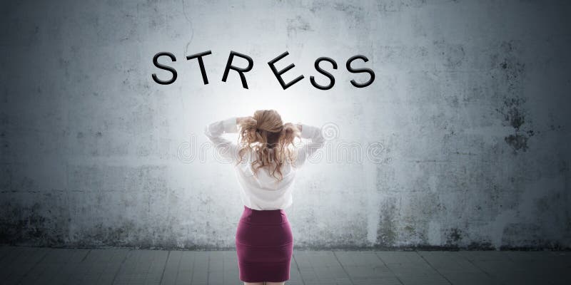 Woman with Expression of Stress Stock Image - Image of complicated ...