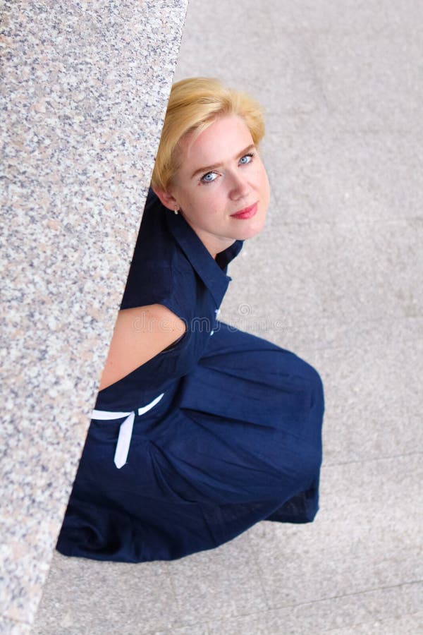 Woman with Expressive Blue Eyes Stock Image - Image of beautiful ...