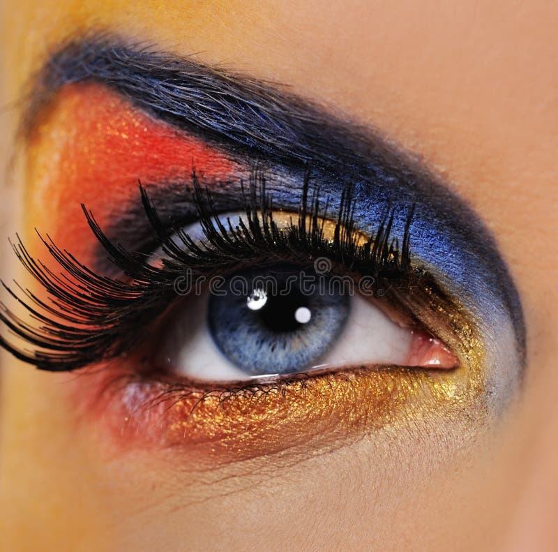 Woman eye stock photo. Image of glamour, golden, artistic - 12970402