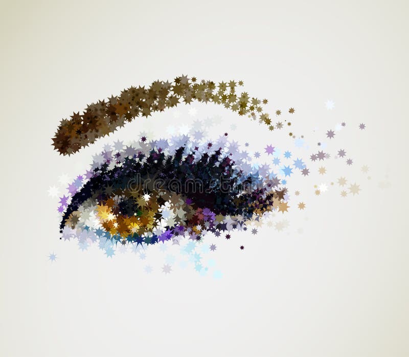 Woman eye stock vector. Illustration of floral, face - 75564492