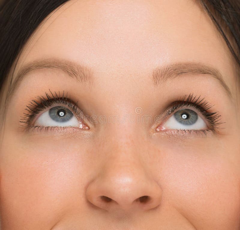 Eyes Only Looking Up Stock Image Image Of Woman Person 31290625