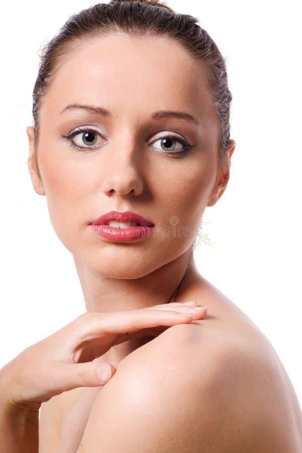 Woman face stock image. Image of isolated, charming, healthy - 15054711