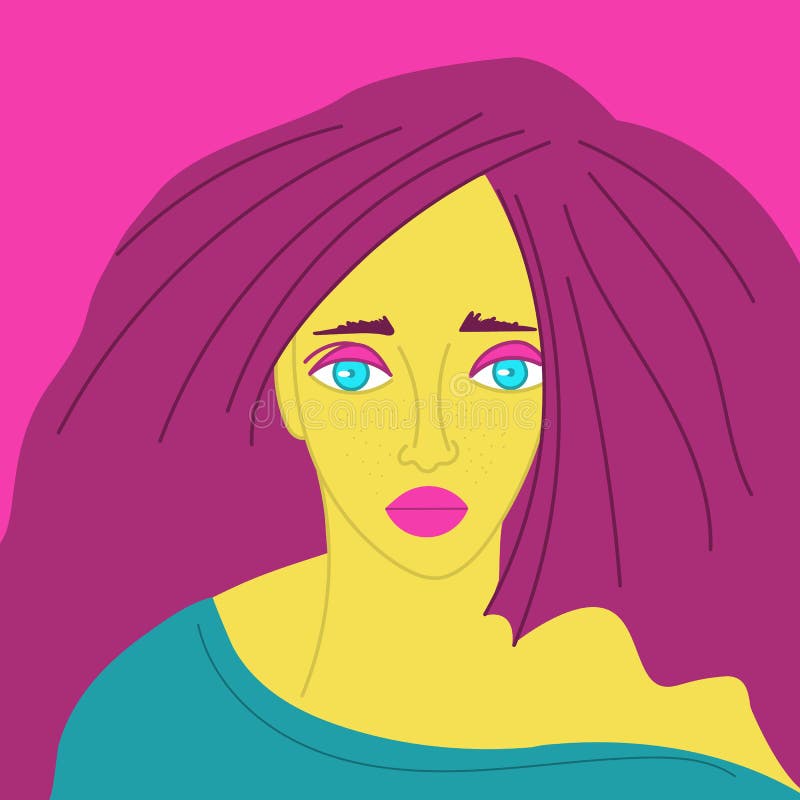 Abstract Sad Woman Face Sketch Stock Illustrations – 215 Abstract Sad ...