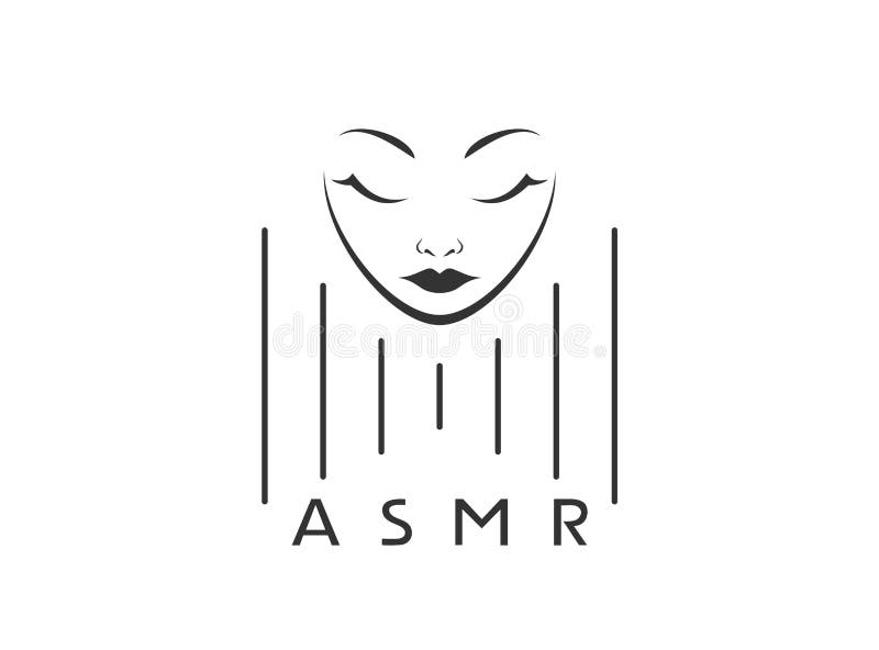 Woman Face and ASMR Message Stock Vector - Illustration of icon ...