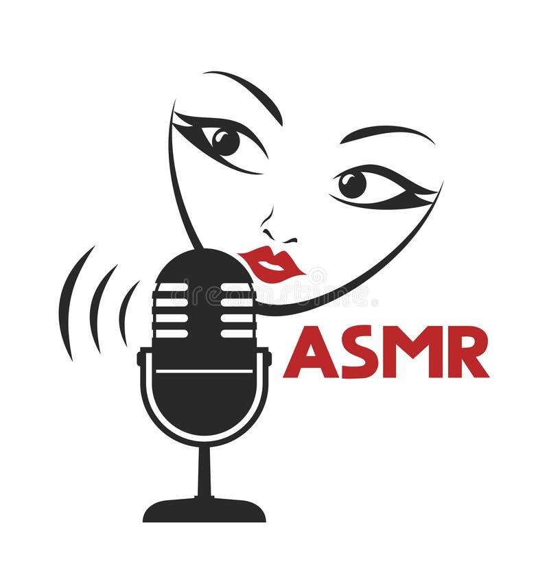 Face and ASMR message stock vector. Illustration of relaxation - 211127662