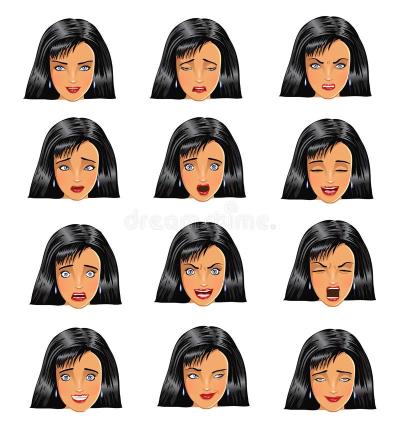Face Expressions stock illustration. Illustration of isolated - 27639985