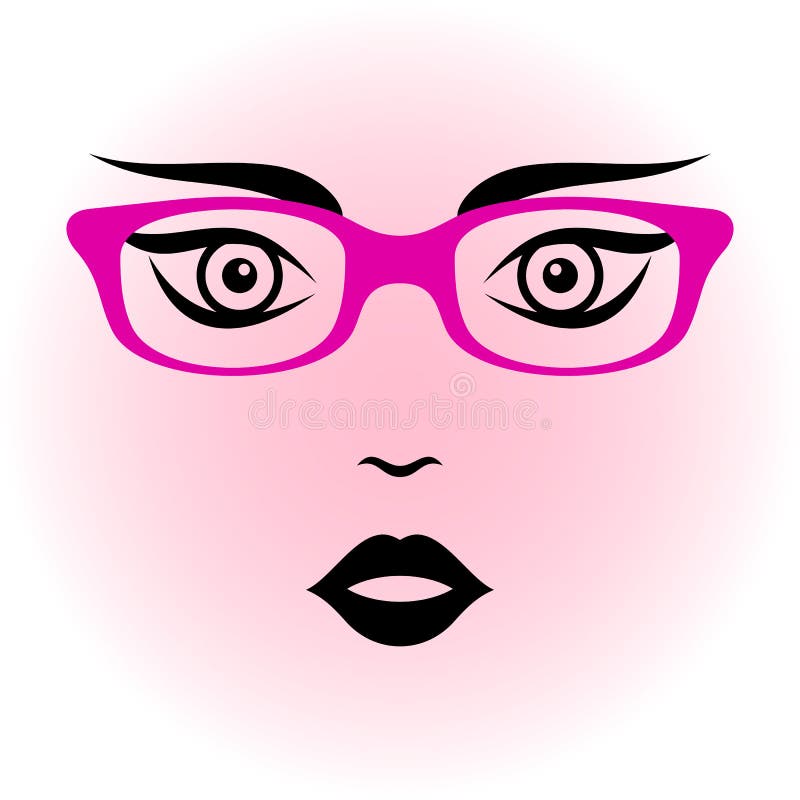 Woman Face With Glasses Stock Vector Illustration Of Graphic 53105380