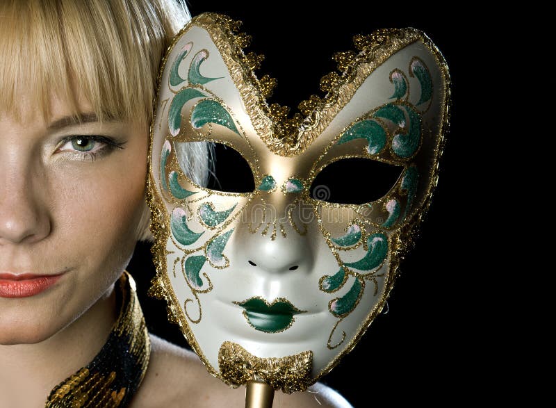 Woman face with mask stock photo. Image of conceal, hide - 29116226