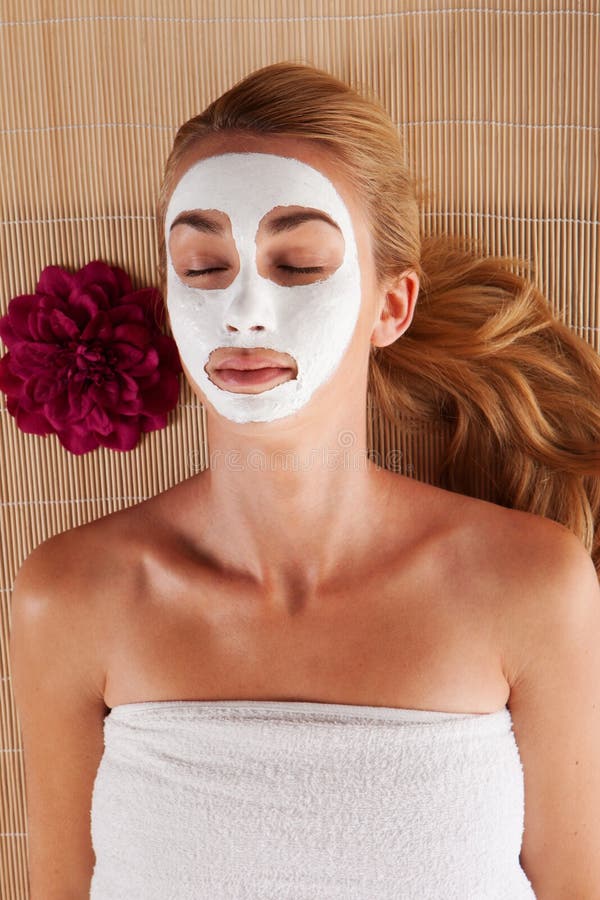 Woman with a Face Mask in a Spa Stock Photo - Image of female, resort ...