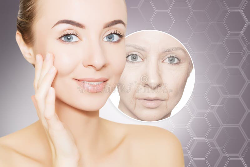 Woman Face Portrait with Circles for Graphics Stock Photo - Image of ...