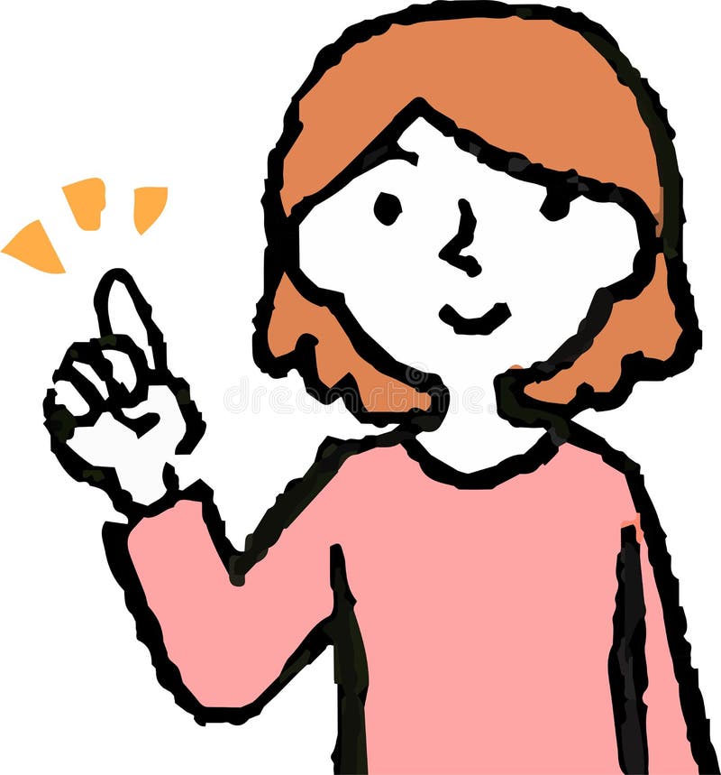 Illustration of a Upper Body of Woman Face and Pose Stock Vector ...