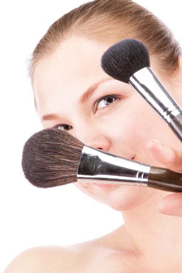 Woman face powders stock image. Image of healthy, face - 72260847