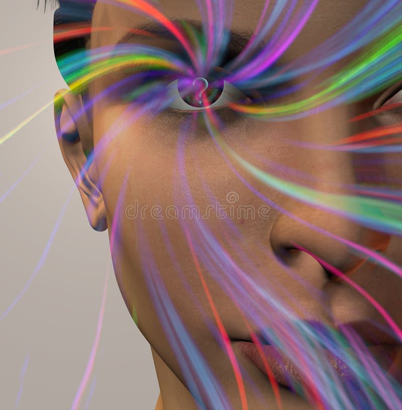 Woman Face and Question Mark Stock Illustration - Illustration of pupil ...