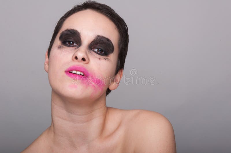 Lipstick Smear On Face