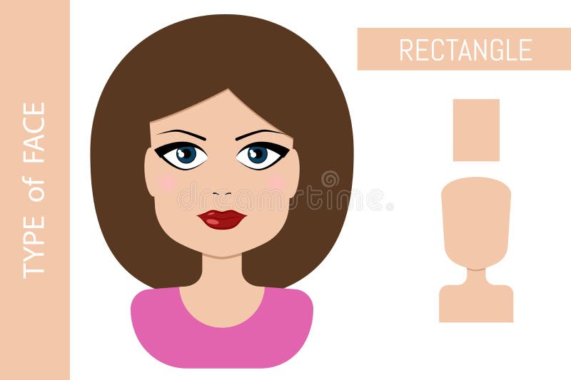 Woman Rectangle Face Shape Stock Illustrations – 248 Woman Rectangle ...