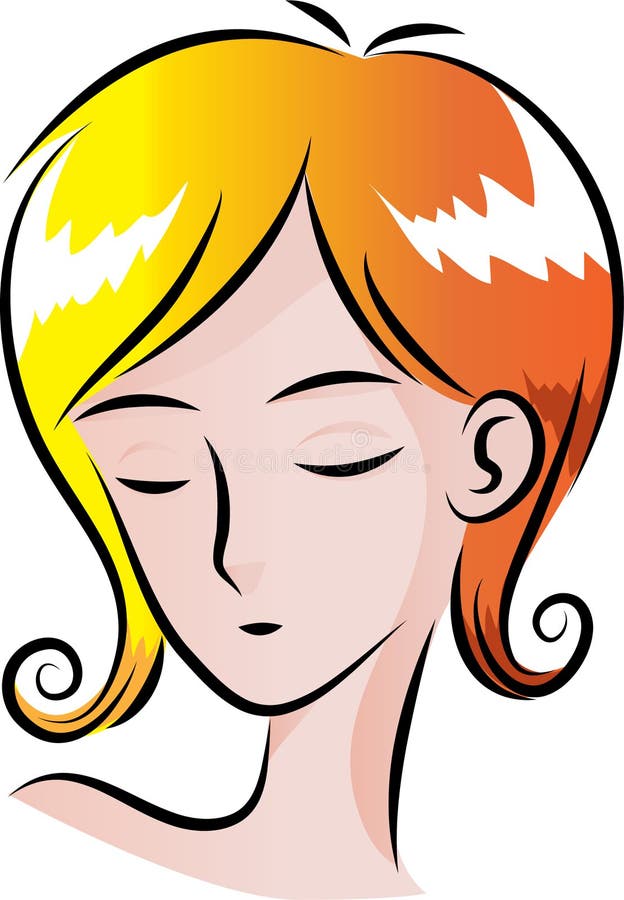Woman face stock illustration. Illustration of lady, beautiful - 51512008