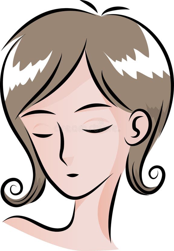 Woman face stock illustration. Illustration of eyebrow - 51512028