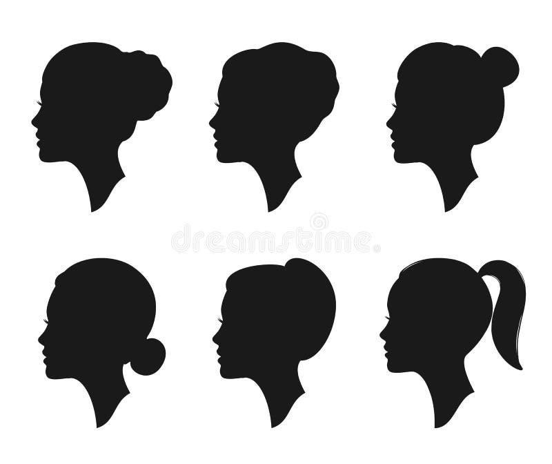 Profile Of A Woman`s Face Stock Vector Illustration Of Outline 92259686