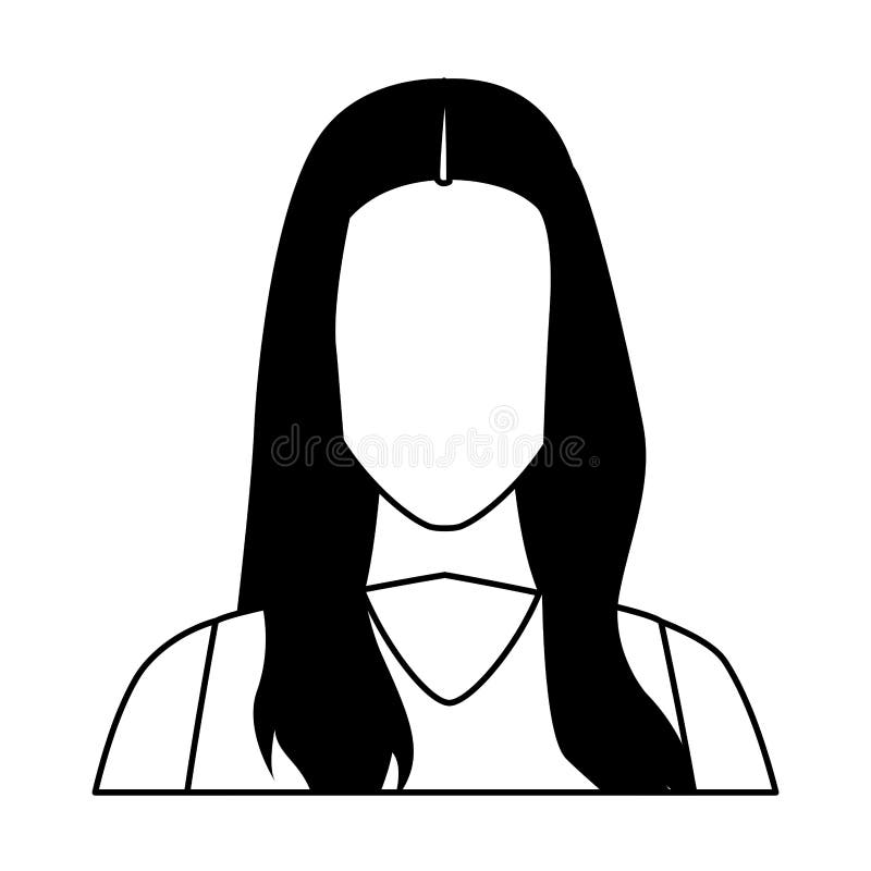 Woman Faceless Avatar Profile Stock Vector - Illustration of sign ...