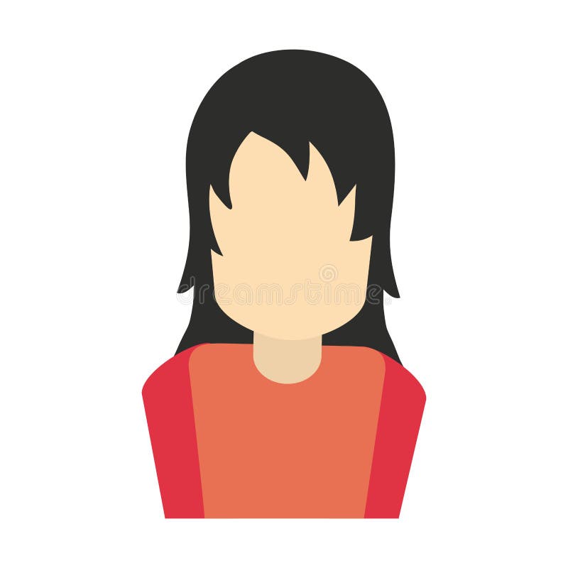 Woman faceless avatar stock vector. Illustration of faceless - 135452925