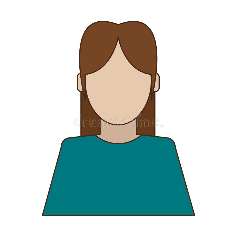 Woman Faceless Avatar Profile Stock Vector - Illustration of sign ...
