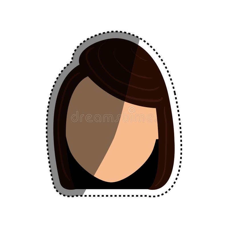 Woman faceless head stock illustration. Illustration of anonymous ...